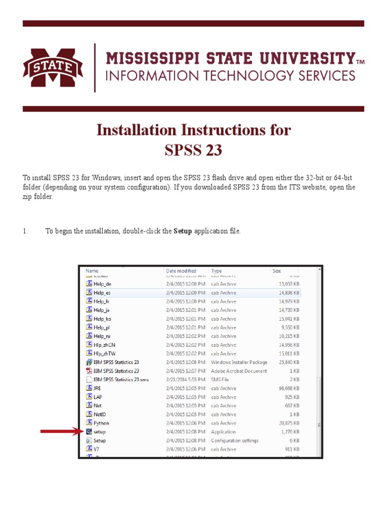 Installation Instructions For Spss 23 | PDF | Spss | Installation (Computer Programs)