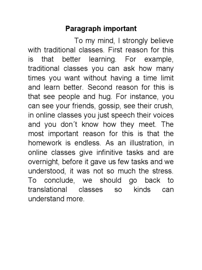 Paragraph Important | PDF