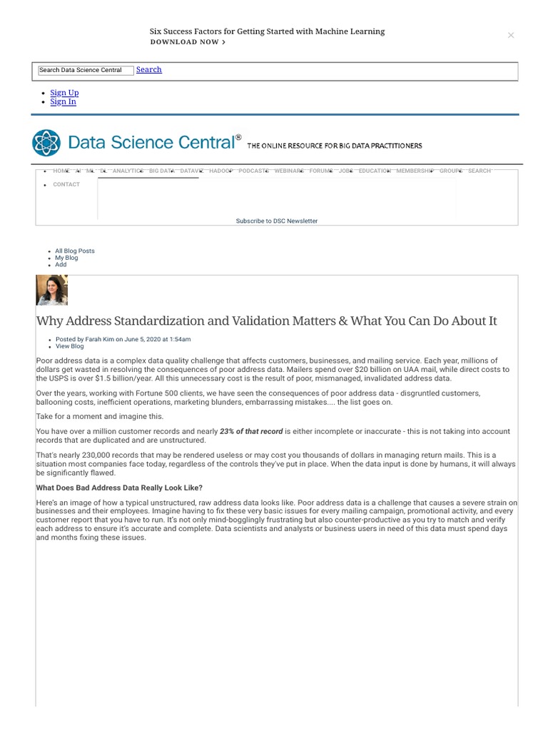 Why Address Standardization and Validation Matters & What You Can Do ...