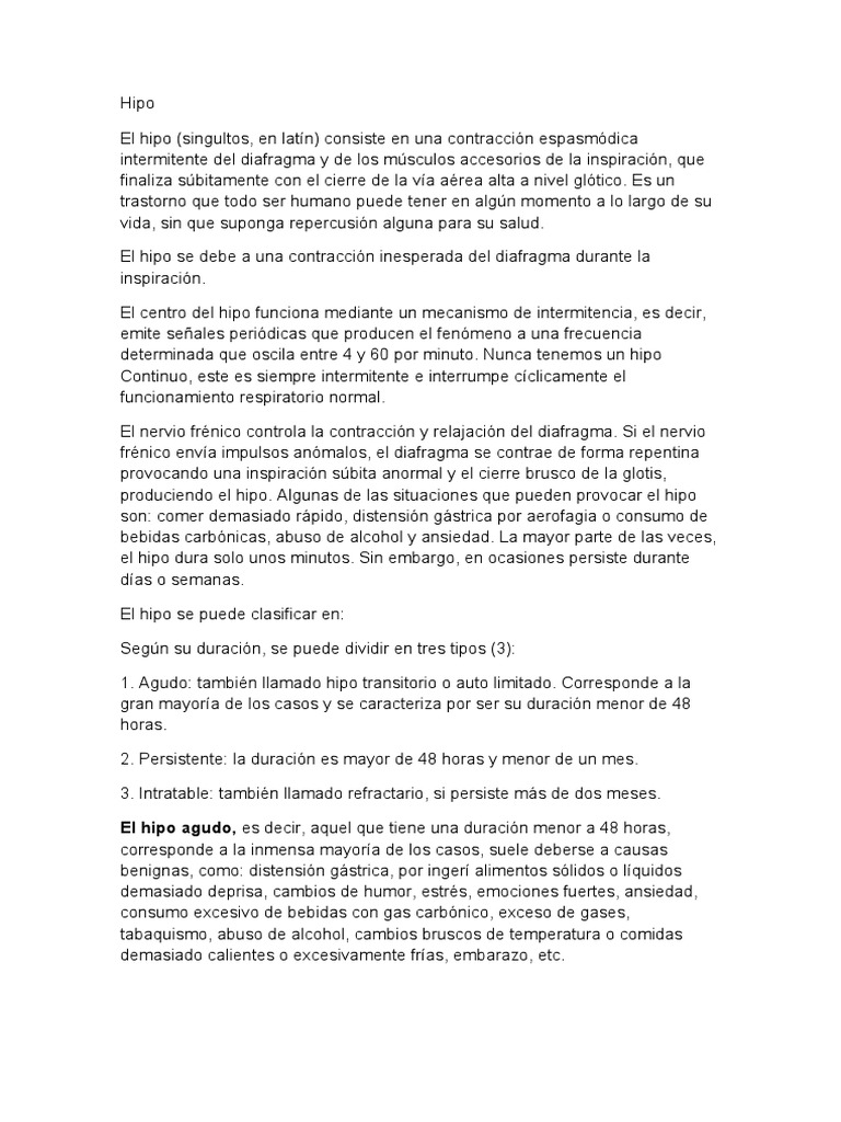 Hipo | PDF | Fisiología | Especialidades Medicas