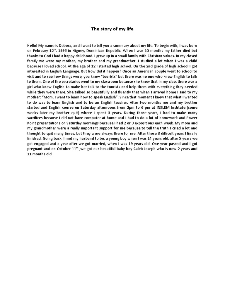 The Story of My Life | PDF