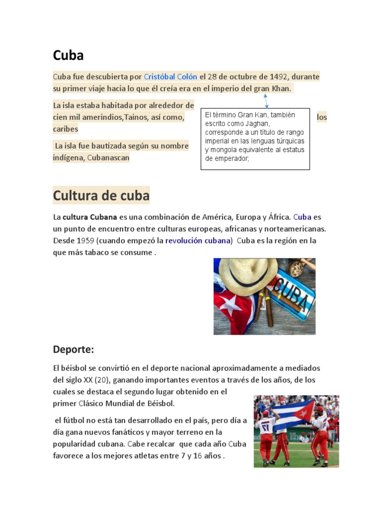 Cuba Español | PDF | Cuba | Cultura (general)