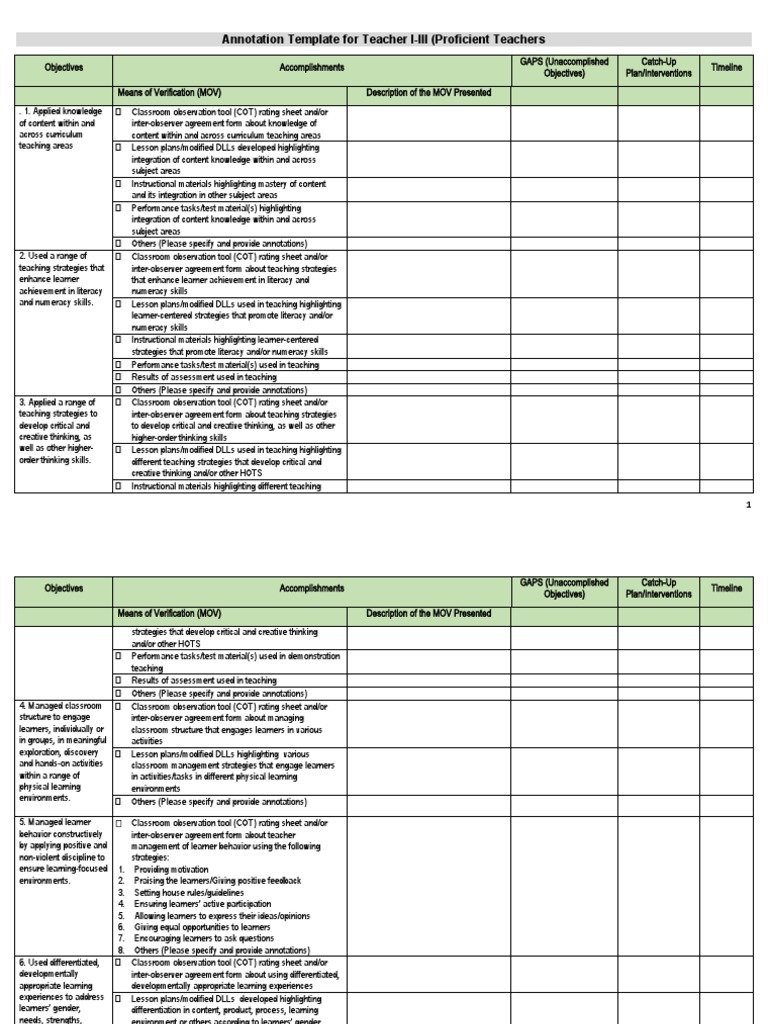 Mid-Year Assessment Template for Teachers | PDF | Lesson Plan ...