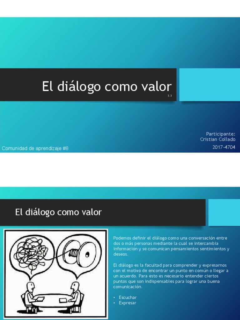 El Valor del Diálogo en la Sociedad | PDF | Sociedad | Comunicación