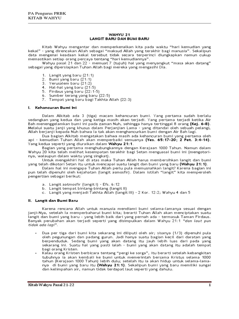 Kitab Wahyu PBK (21-22) PDF | PDF
