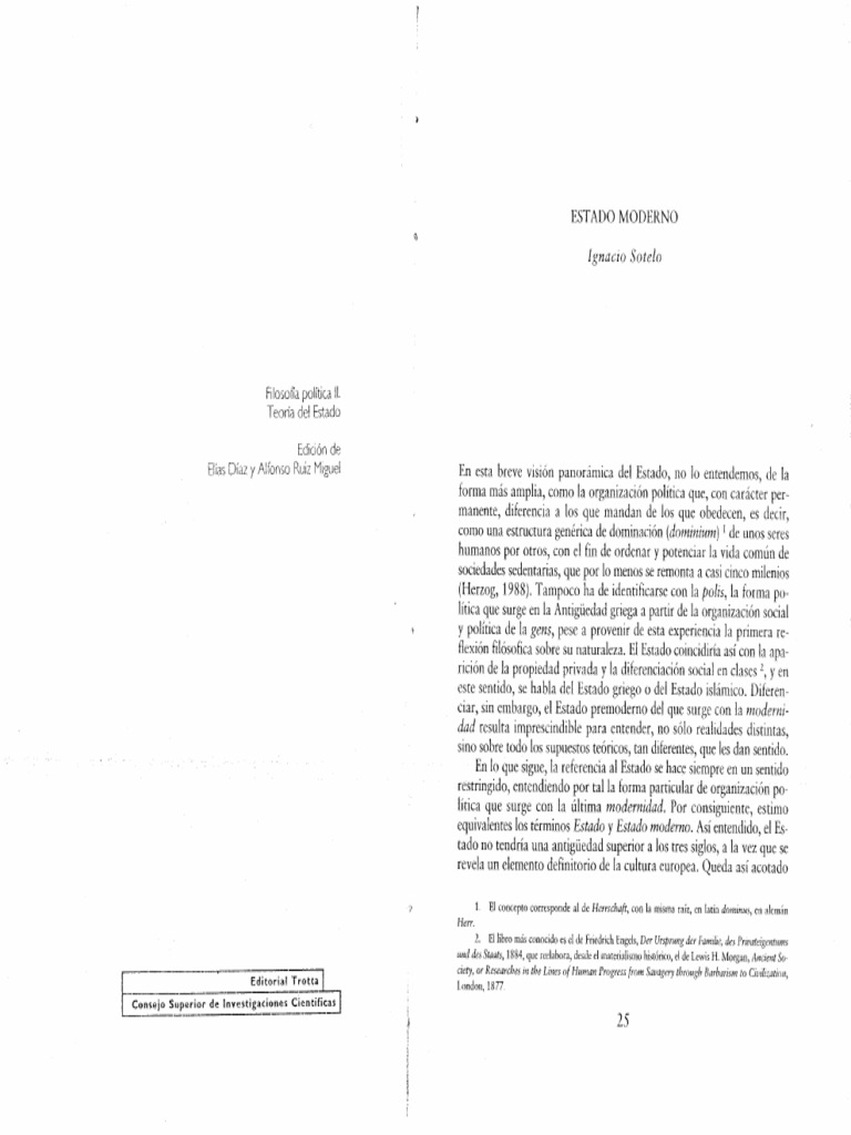 Estado Moderno - Ignacio Sotelo | PDF