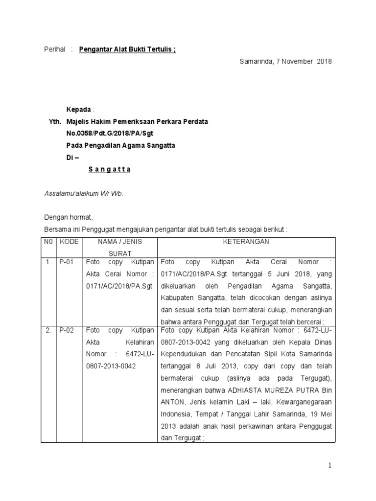 Pengantar Alat Bukti Tertulis | PDF