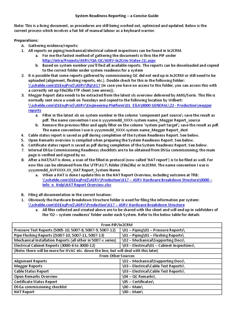 System Readiness Reporting - Guide - 1.1 PDF | Download Free PDF ...