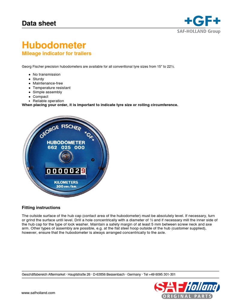 Infos Hubodometer EN | PDF | Home & Garden