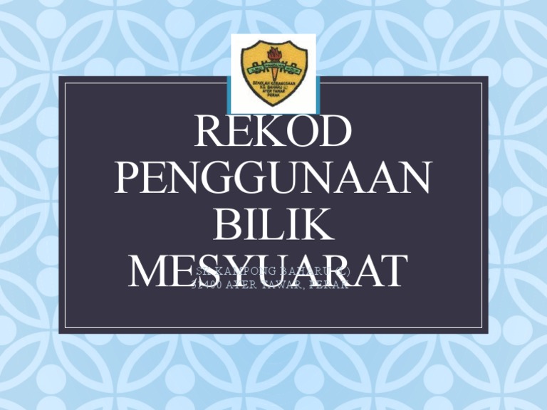 COVER Rekod Penggunaan Bilik Mesyuarat | PDF