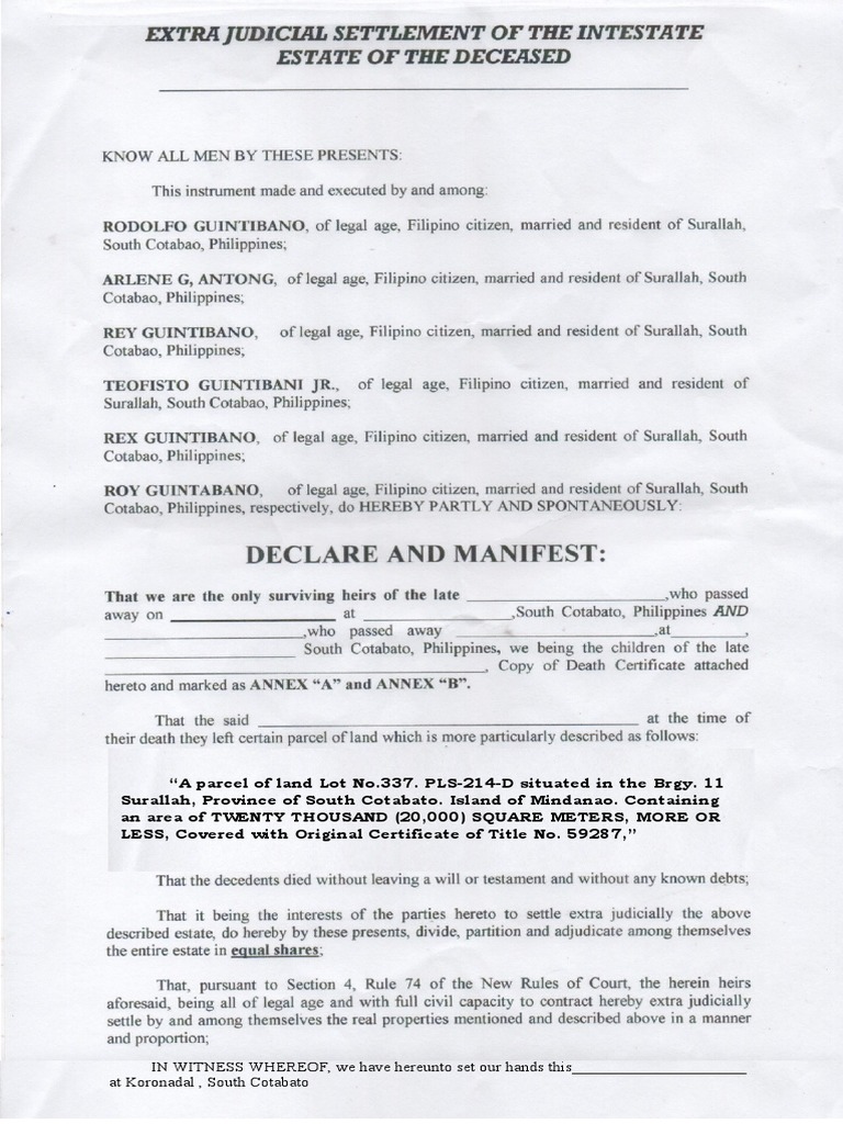 IN WITNESS WHEREOF, We Have Hereunto Set Our Hands This - at Koronadal ...