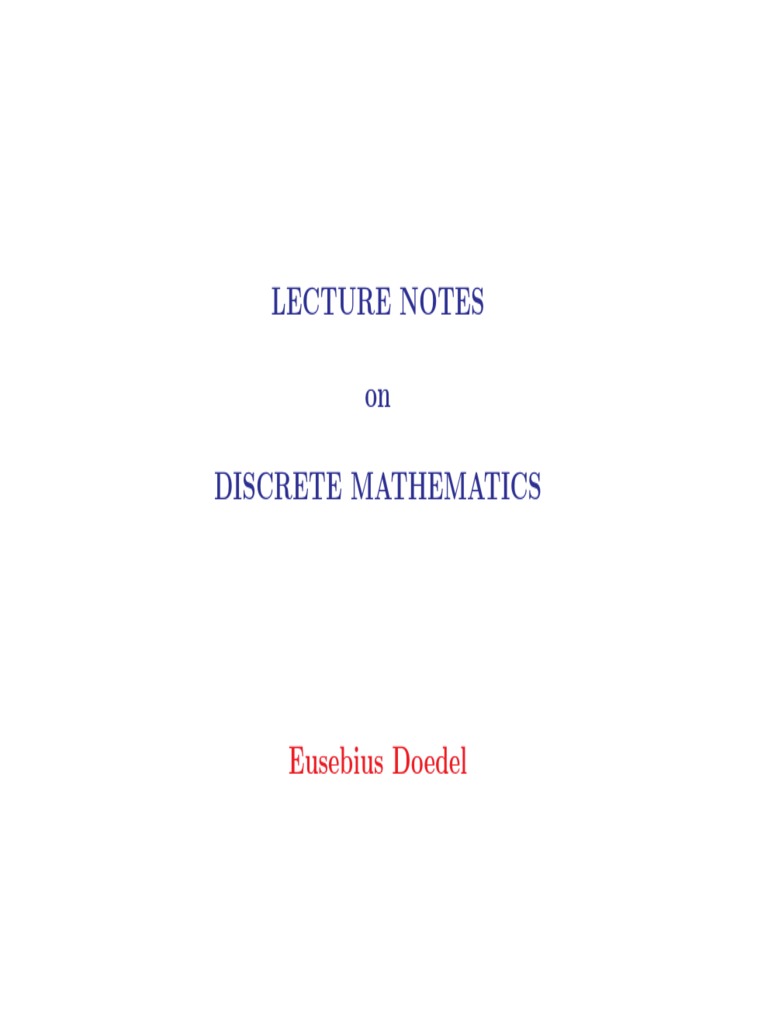 Discrete Mathematics Lecture Notes | PDF | If And Only If | Logical ...