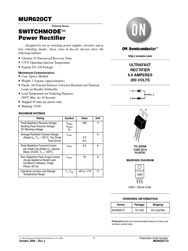 Ur620c PDF | PDF | Diode | Rectifier