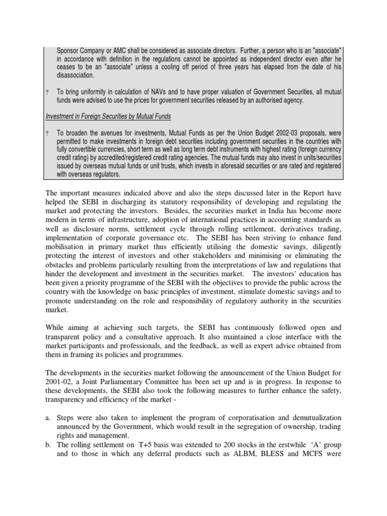 Investment in Foreign Securities by Mutual Funds | PDF | Securities ...