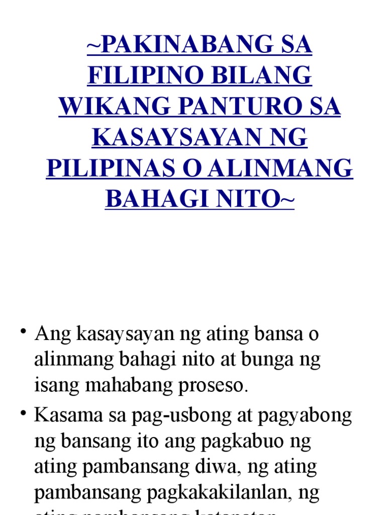Pakinabang Sa Filipino - G1 M | PDF