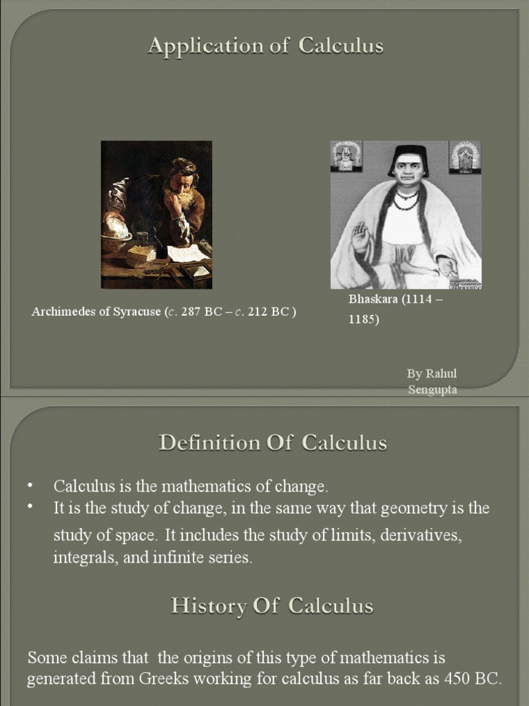 Application of Calculus | PDF | Calculus | Integral