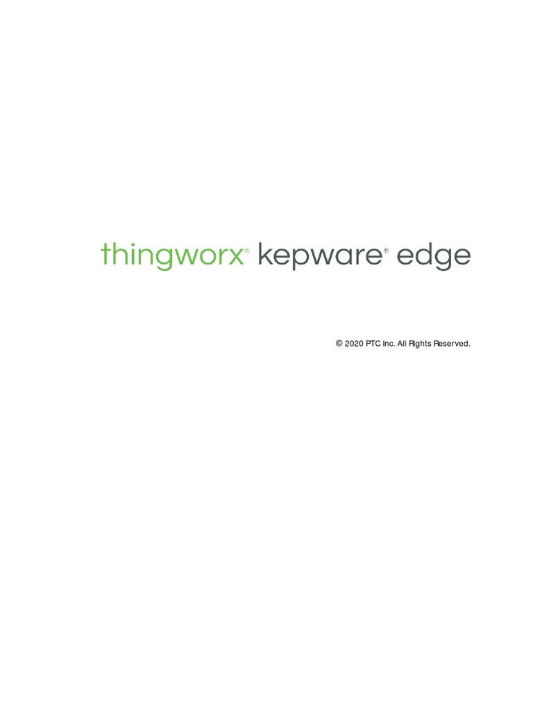 Thingworx Kepware Edge User Manual PDF | PDF | Port (Computer ...