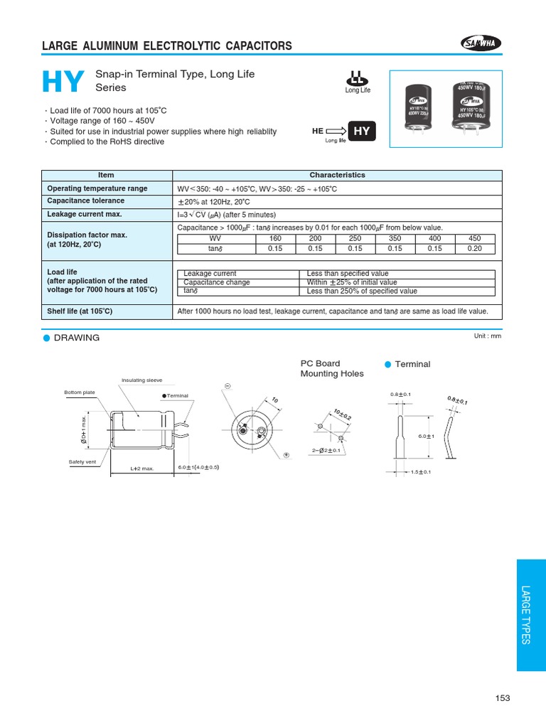 HT HY: Large Aluminum Electrolytic Capacitors Large Aluminum ...