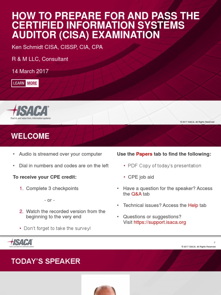 How To Prepare For And Pass The Cisa Examination Pdf Pdf
