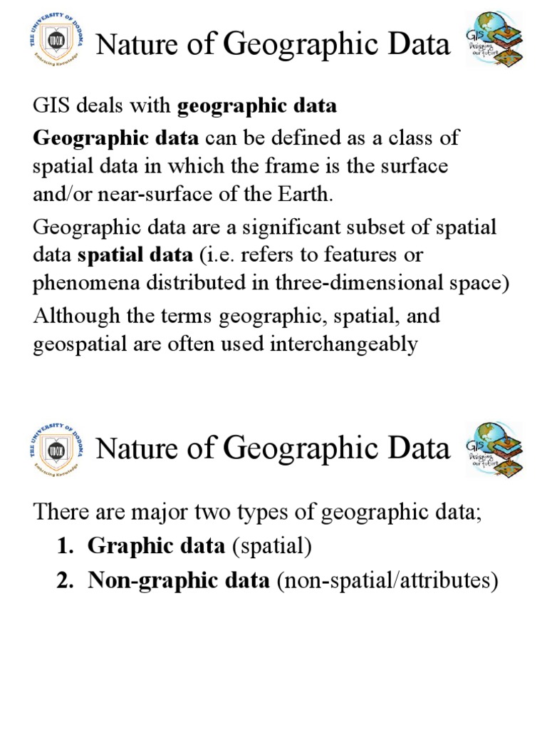 Nature: of Geographic Data | PDF | Spatial Analysis | Geographic ...
