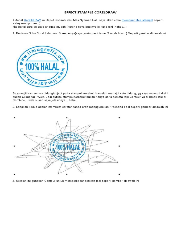 Tutorial Efek Stempel di CorelDRAW | PDF | Griya & Taman