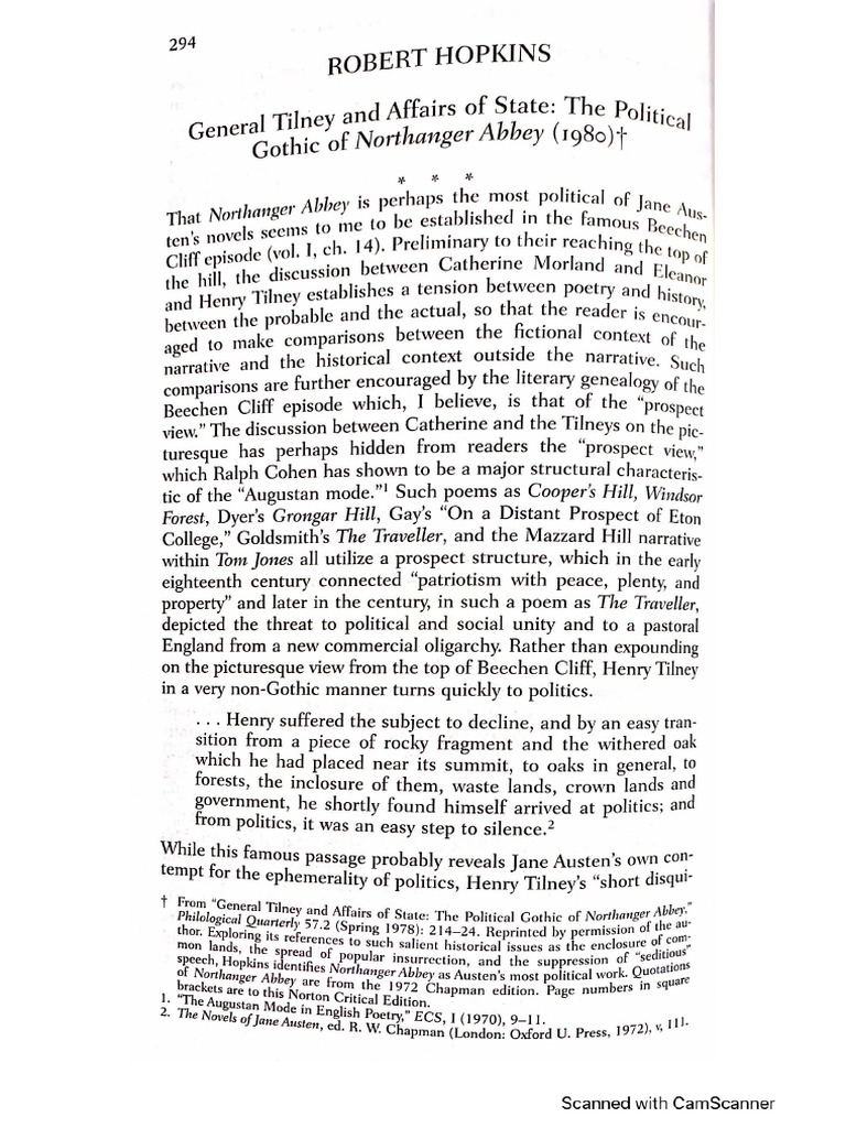 General Tilney and State | PDF