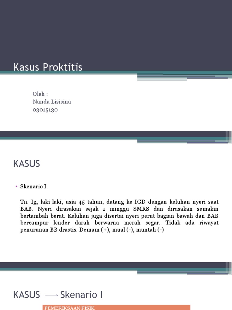 KASUS PROKTITIS-Nanda Lisisina 03015130 | PDF