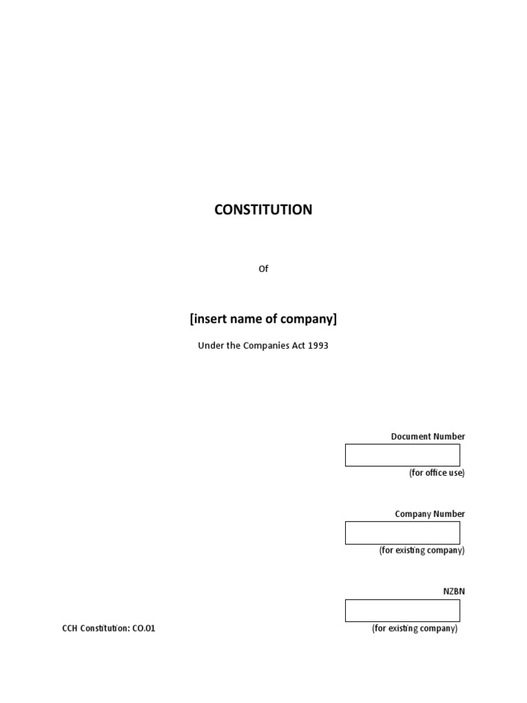 CONSTITUTION of Company | PDF | Dividend | Trust Law