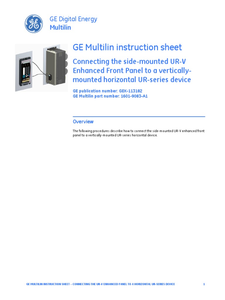 GE Multilin Instruction Sheet | PDF | Electrical Connector | Electrical ...