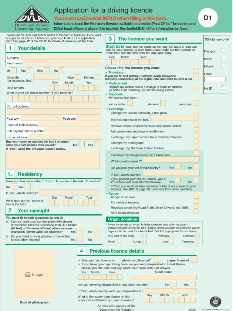 DVLA Form | PDF