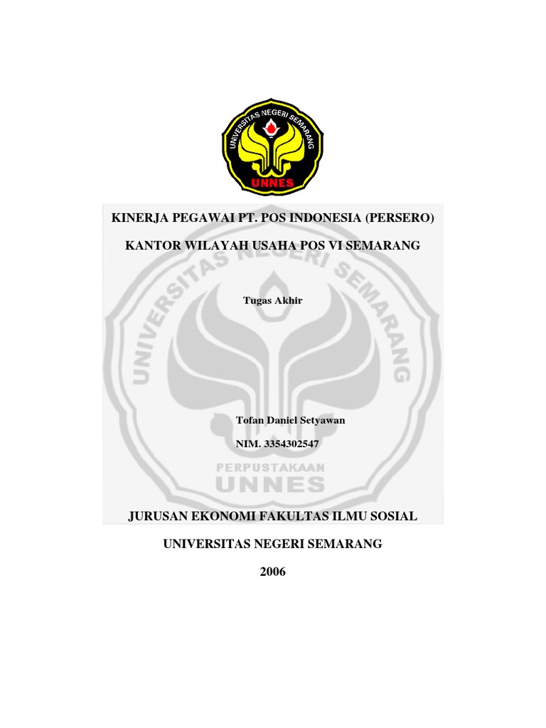 Kinerja Pegawai PT Pos Indonesia Semarang | PDF | Karier & Perkembangan