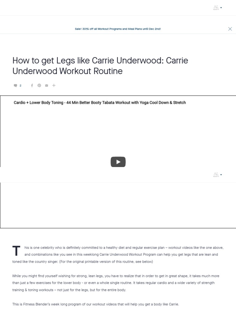 How To Get Legs Like Carrie Underwood - Carrie Underwood Workout ...