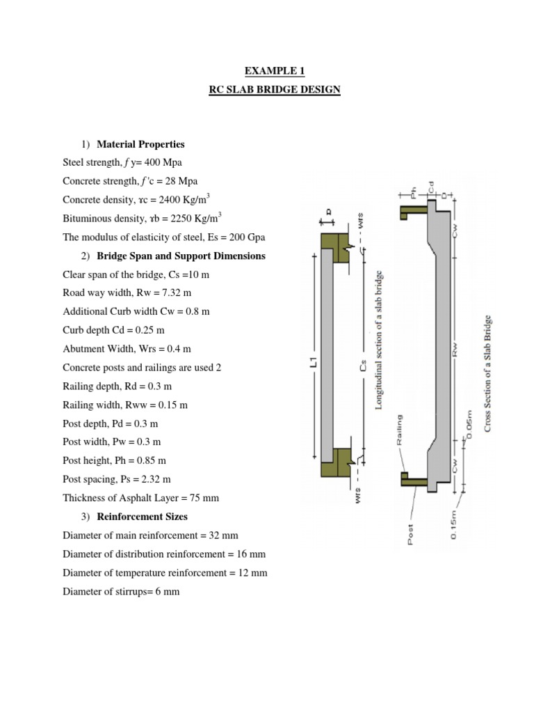 Example - Slab Bridge PDF | PDF | Young's Modulus | Concrete
