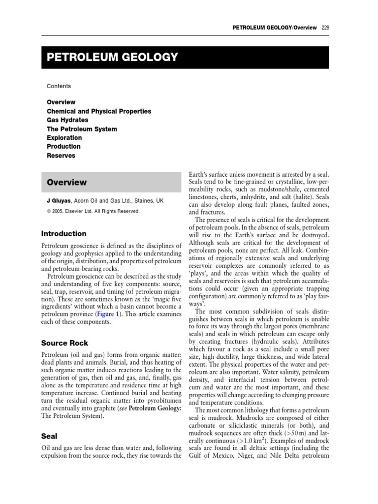 Petroleum Geoscience Essentials | PDF | Petroleum Reservoir | Porosity