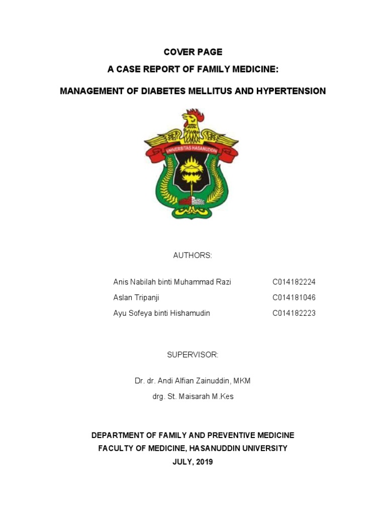 A Case Report of Family Medicine | PDF | Hypertension | Diabetes