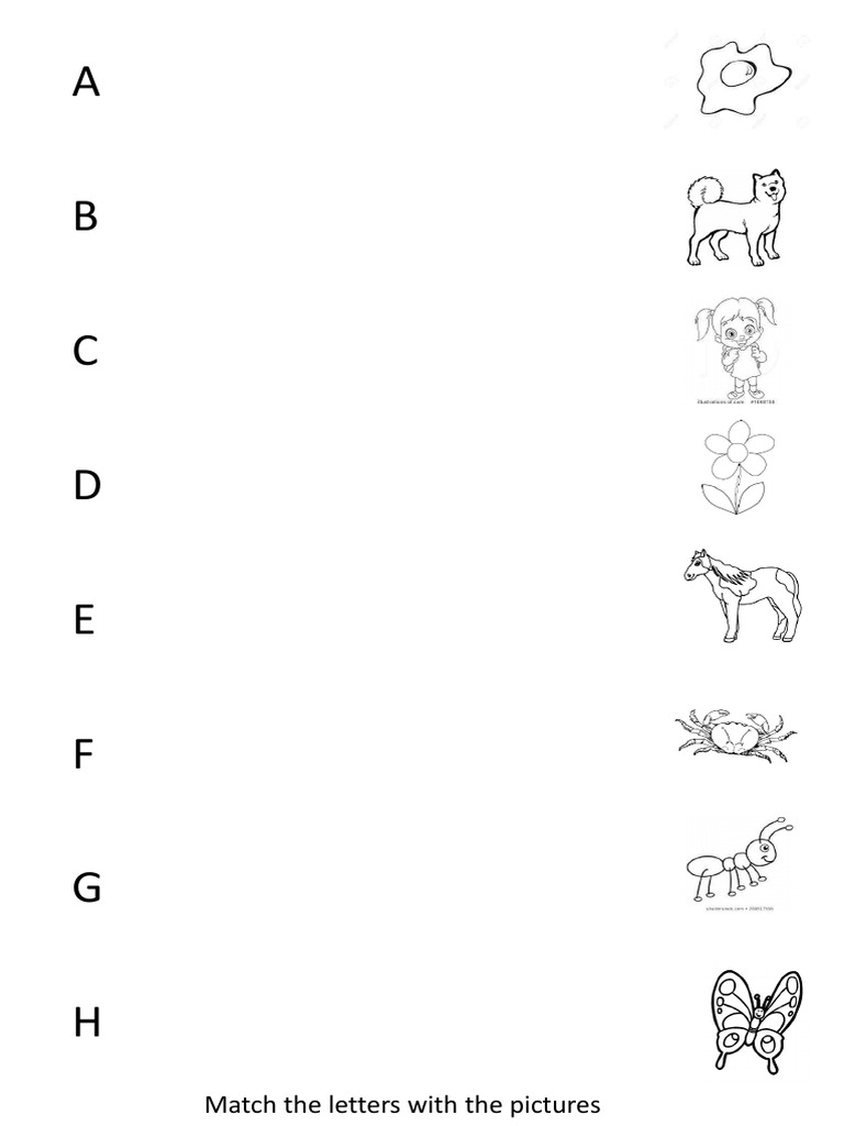 Letters A-H Match Activity | PDF