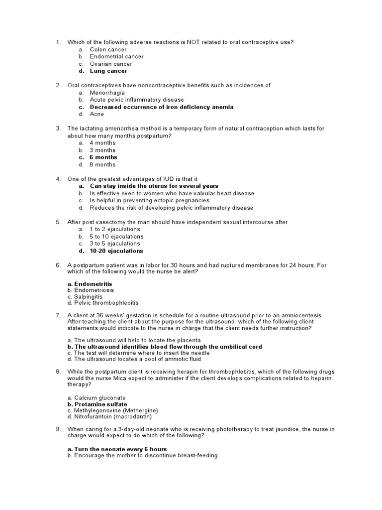 OB-GYN Conceptual Exam | PDF | Childbirth | Pregnancy