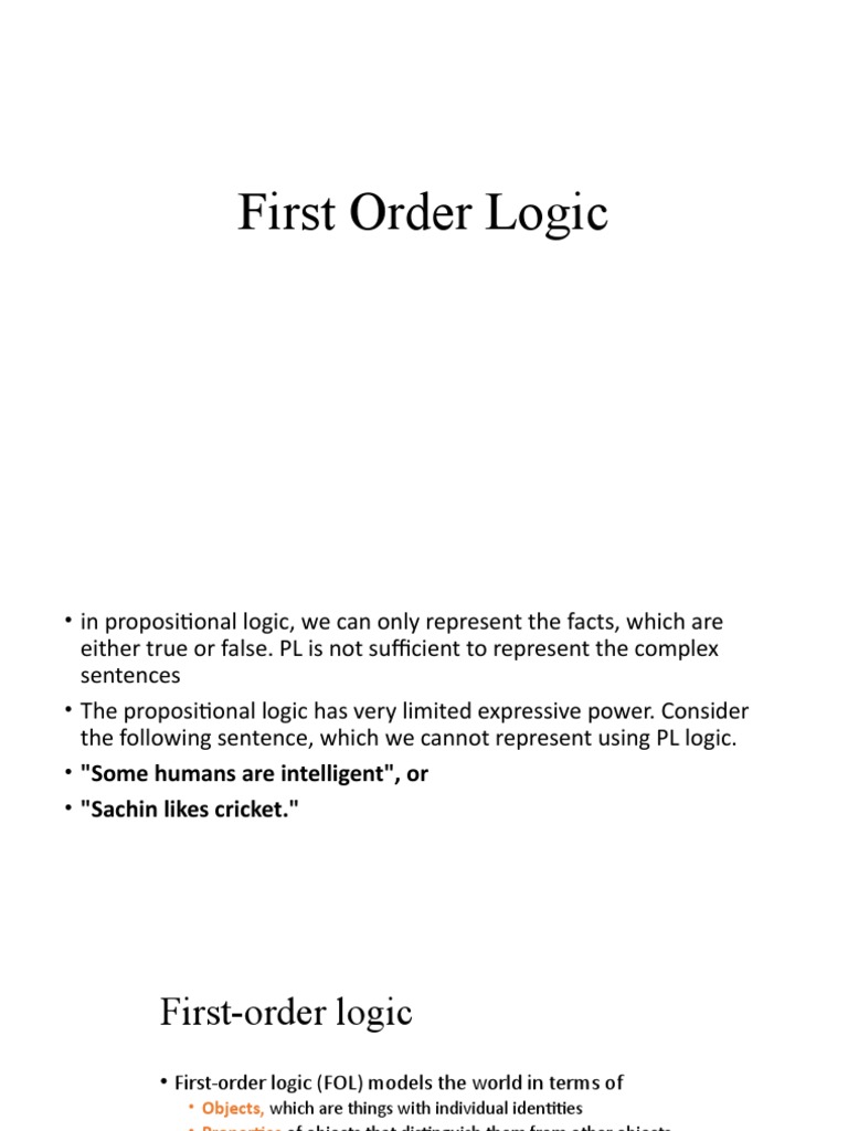 FOL1 | PDF | First Order Logic | Syntax (Logic)