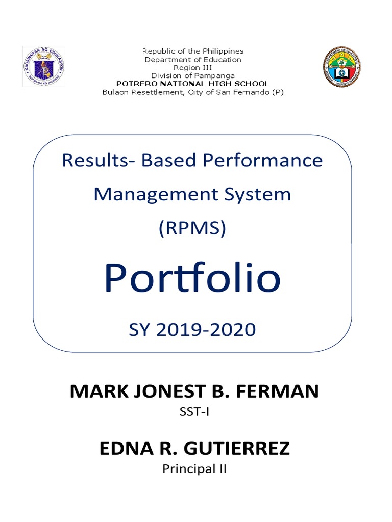 Results-Based Performance Management System (RPMS) : Portfolio | PDF