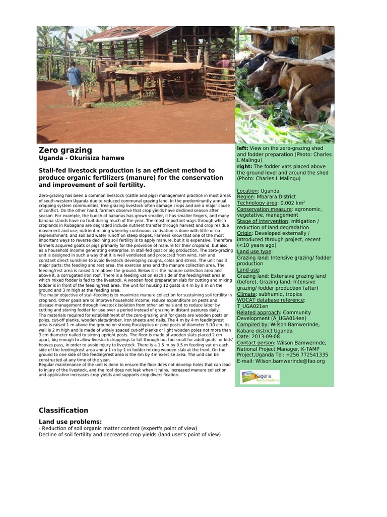 Goat Zero Grazing | PDF | Manure | Grazing