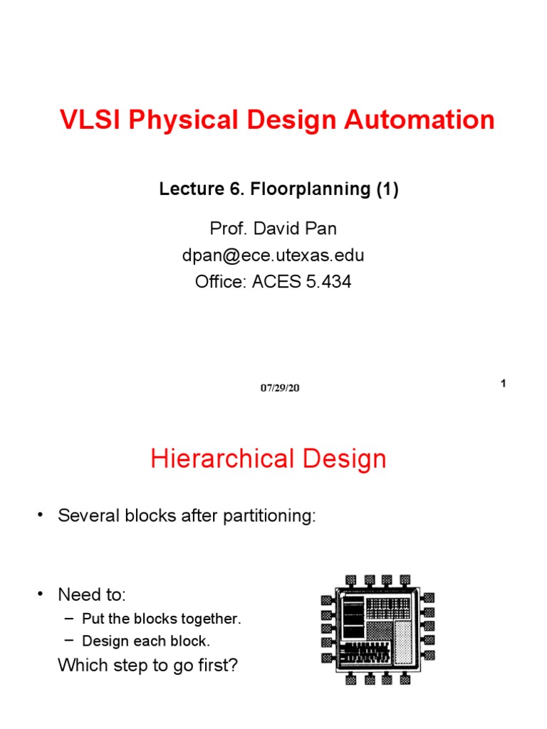 VLSI Physical Design Automation: Lecture 6. Floorplanning | PDF | Algorithms And Data Structures ...