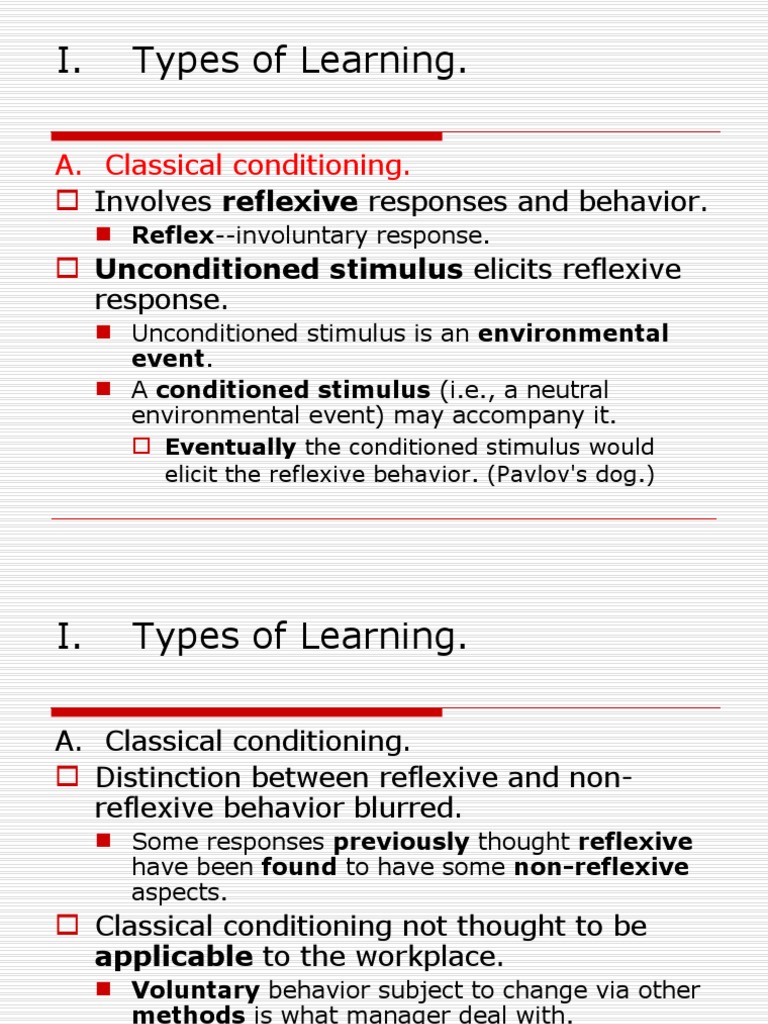 Exploring Classical Conditioning, Vicarious Learning, and Contingencies of Reinforcement | PDF ...