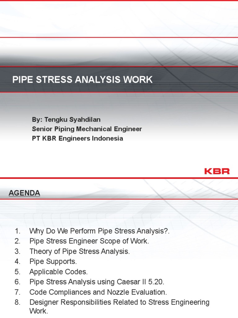 Pipe Stress Analysis Overview | PDF | Pipe (Fluid Conveyance ...
