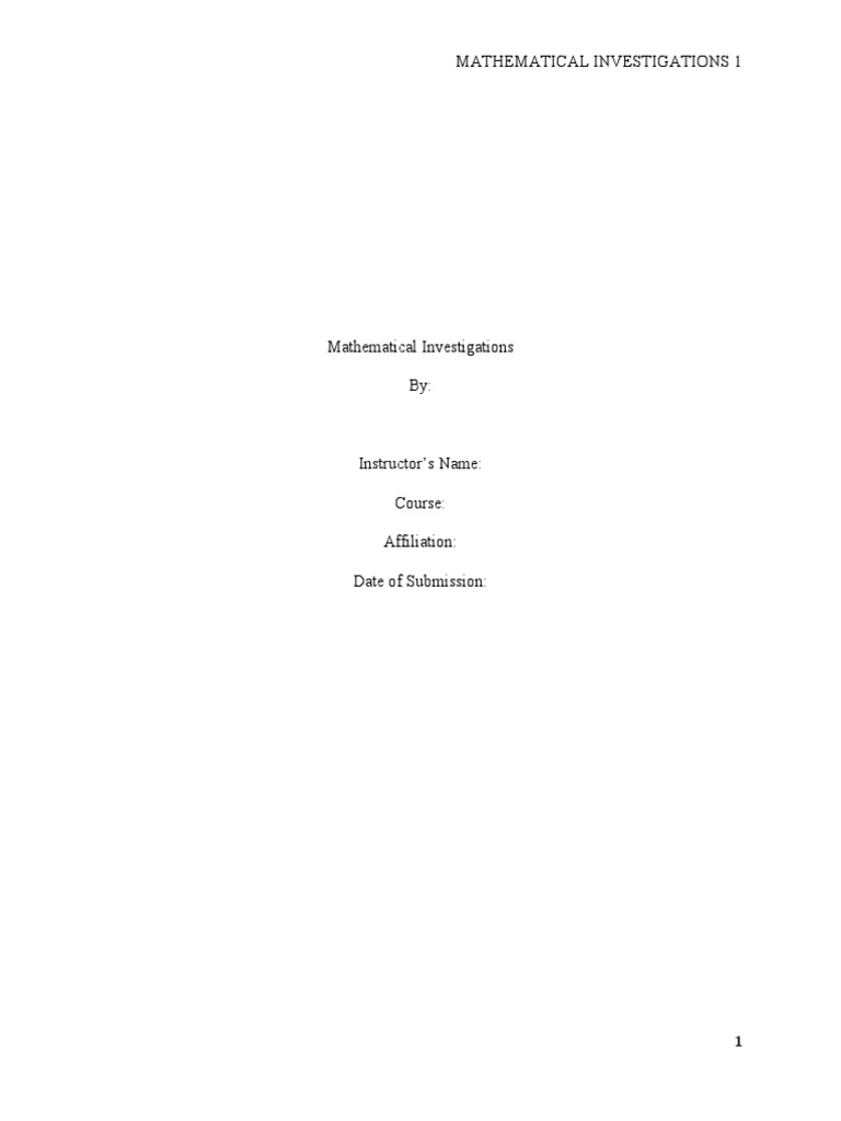 Mathematical Investigations 1 | PDF | Speed | Rocket