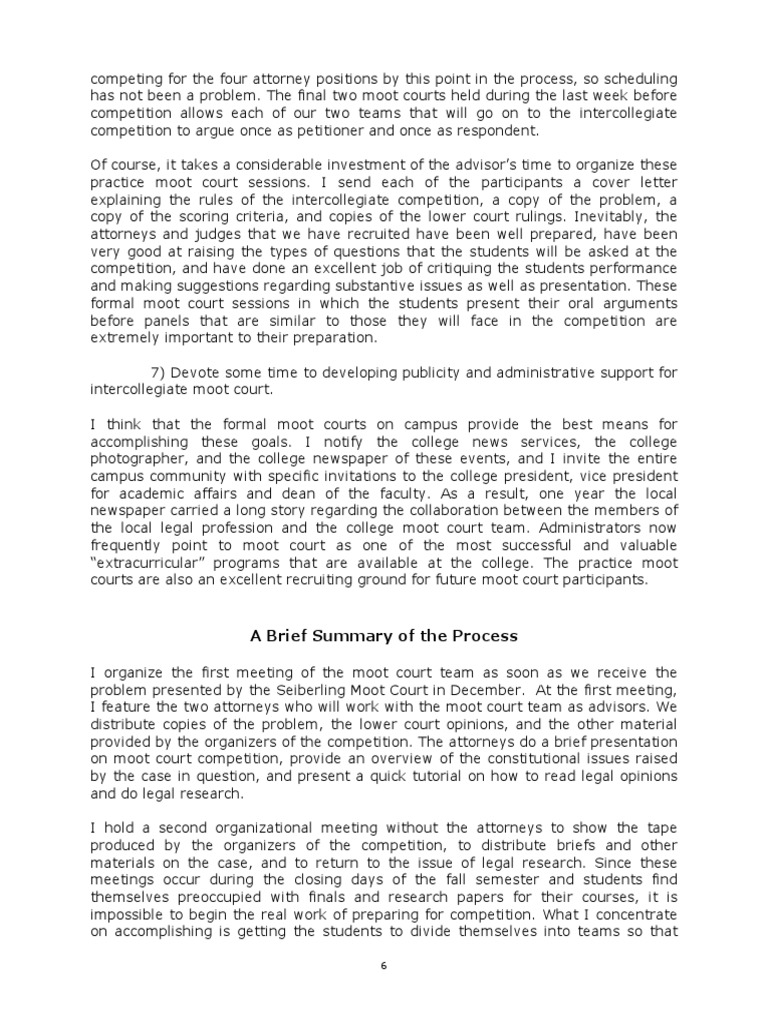 A Brief Summary of The Process | PDF | Lawyer | Competition