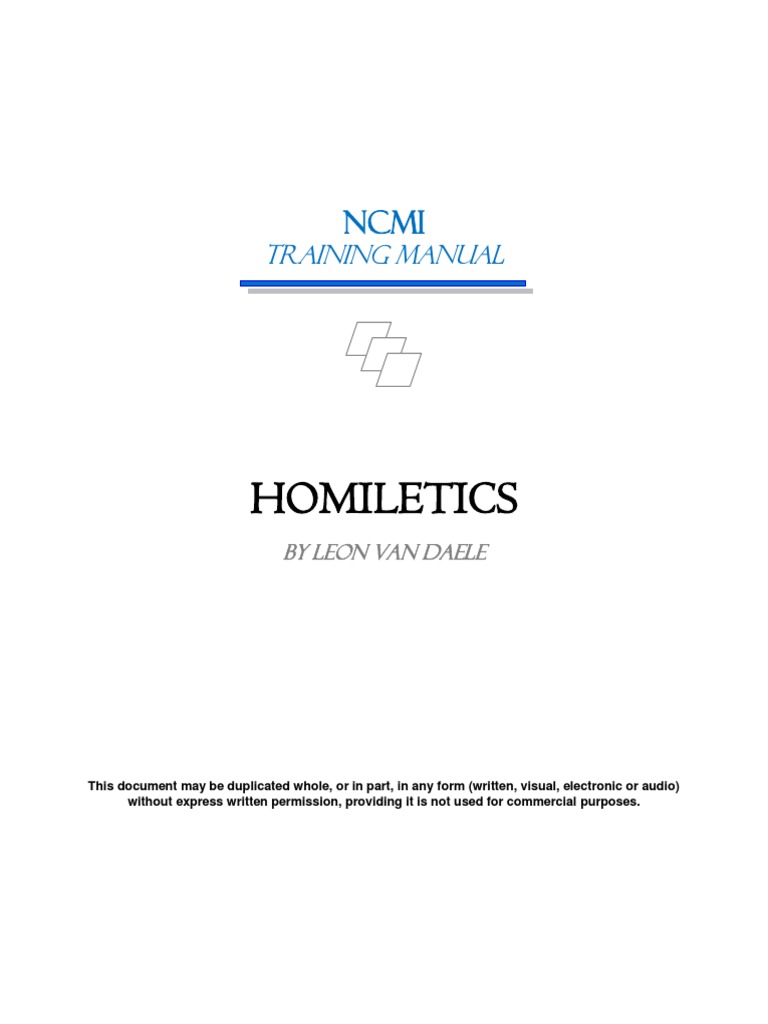 Homiletics: Training Manual | Download Free PDF | Sermon | The Gospel