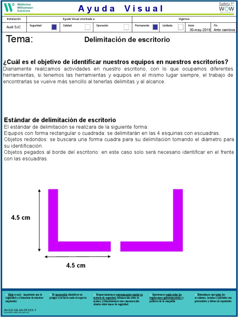 Ayuda Visual 5 S Escritorio | PDF