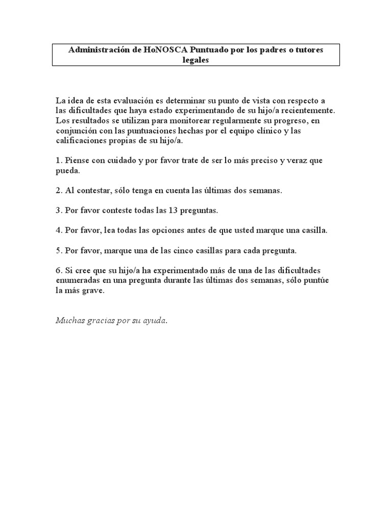 Honosca CA4 | PDF | Conceptos psicologicos | Ciencias del comportamiento