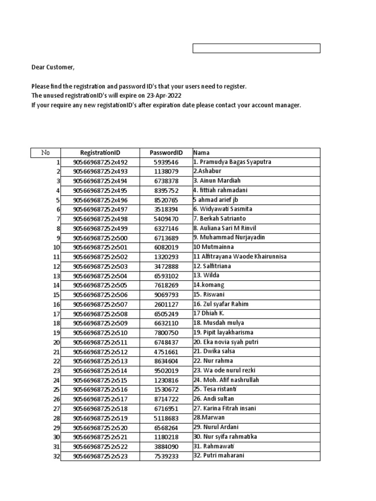 Remote Registration ID-ECR-10340094 Koass | PDF