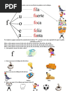 Actividades con sílabas fa, fe, fi, fo, fu | PDF